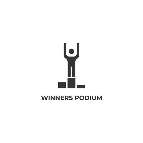 Vector Sign Of Winners Podium Symbol Is Isolated On A White Background Icon Color Editable
