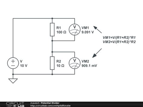 Potential Divider CircuitLab
