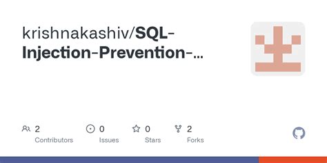 Github Krishnakashivsql Injection Prevention System