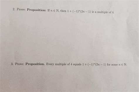 Solved 2 Prove Proposition If N∈n Then 1−1n2n−1 Is