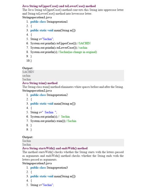 Java String Touppercase Pdf