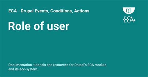 Role Of User Eca Drupal Events Conditions Actions