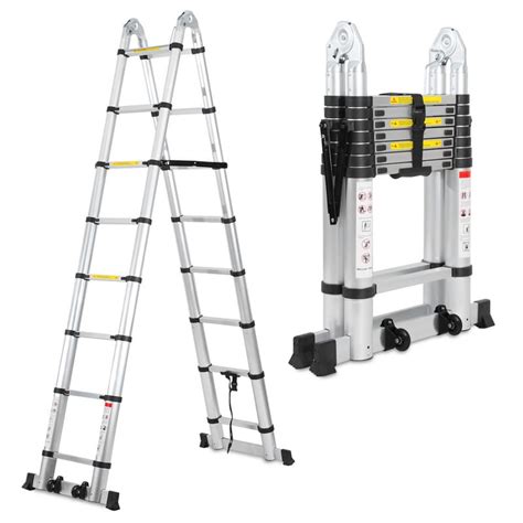 Scala Telescopica 25m 25m Scala Allungabile In Alluminio Argento Scala Allungabile