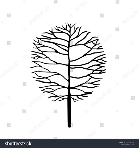 Hand Drawn Naked Tree Silhouettes Isolated Stock Vector Royalty Free Shutterstock