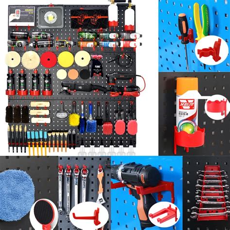 벽걸이 하드웨어 도구 보드 상자 부품 보관함 정리함 차고 작업장 보관 랙 녹슬지 않는 Pp 소재 티몬