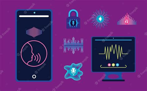 premium vector voice recognition app