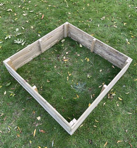 Raised Garden Vegetable Beds Wooden Large 1 2m X 1 2m Uk Garden Products