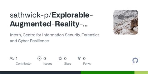 GitHub Sathwick P Explorable Augmented Reality Application For Data