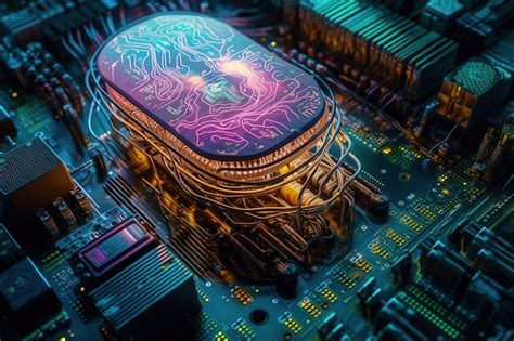 인공 지능 미래 기술 동향 개념 네트워크 구조 배경 기계 학습 데이터 배경 빅 데이터이진수 기술 및 과학 생성 Ai 프리미엄 사진