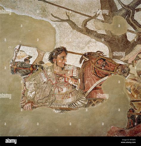 Roman Mosaic Of Alexander The Great At The Battle Of Issus Pompeii