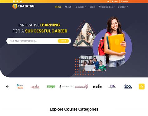 Lms Landing Page Ui Design Behance