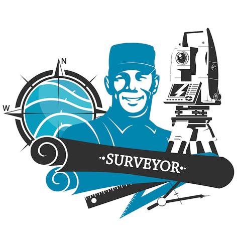Premium Vector Engineering Land Surveying Geodetic Device Symbol