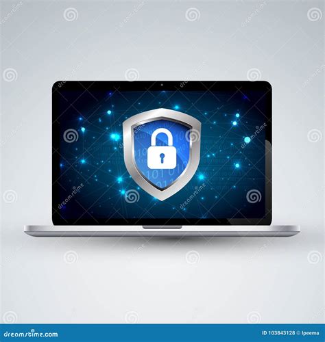 Safety Concept Digital Cyber Security Stock Illustration