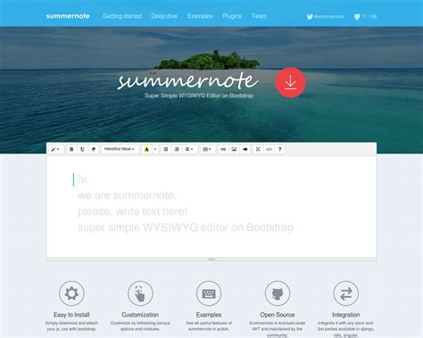 可以直接插入圖片的所見即所得html編輯器：summernote Summernote A Wysiwyg Html Editor