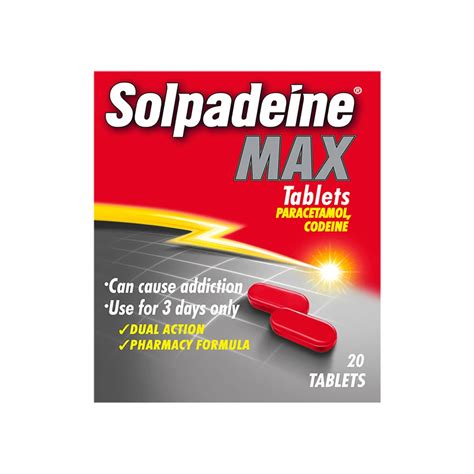 Solpadeine Max Codeine Paracetamol 20 Tablets Yourmedicals