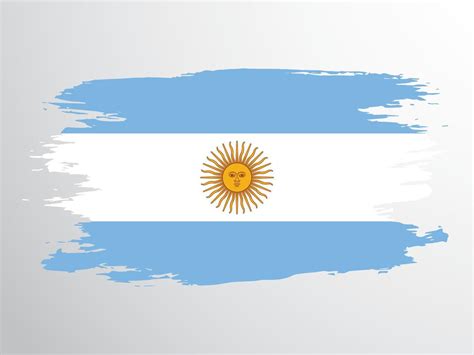 Bandera Argentina Pintada A Pincel 15370039 Vector En Vecteezy