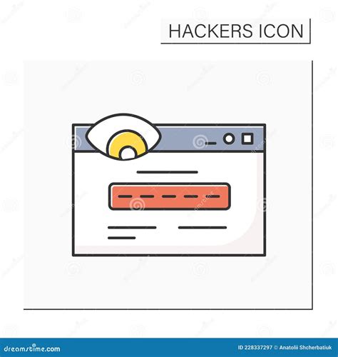 fake url color icon stock vector illustration of fraud 228337297