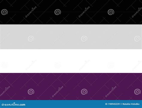 Asexual Flag Symbol Or Emblem Of Asexual People Man And Woman Stock