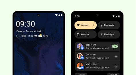 Free Wireframe Template For Lock Screen And Status Bar For Android