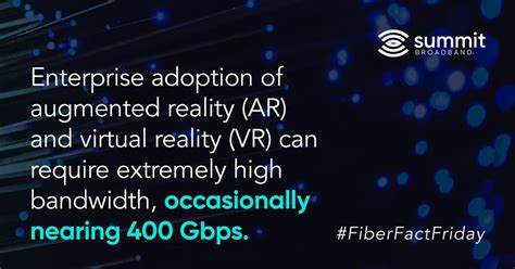 Summit 🚀 Ar And Vr Technologies Are Pushing Bandwidth Limits With Enterprises Sometimes