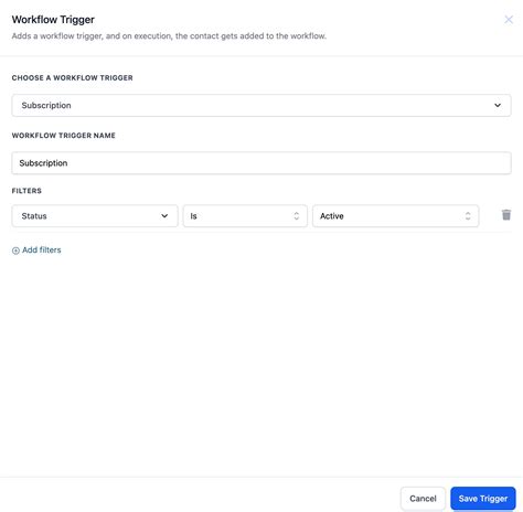 workflow trigger subscription highlevel support portal
