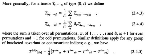 General Relativity Confusion With Notation Of Square Bracket And