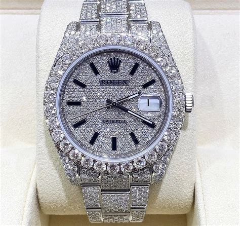Rolex Fully Diamond Iced Out Watch Customdiamjewel