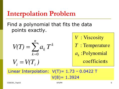 PPT SE Numerical Methods Topic Interpolation Lectures PowerPoint Presentation