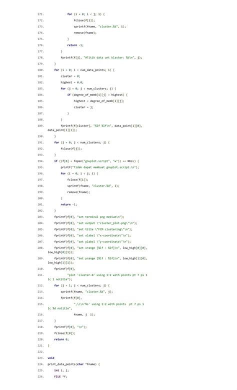 Algoritma Fuzzy C Means Fcm Java C Contoh Program Pdf