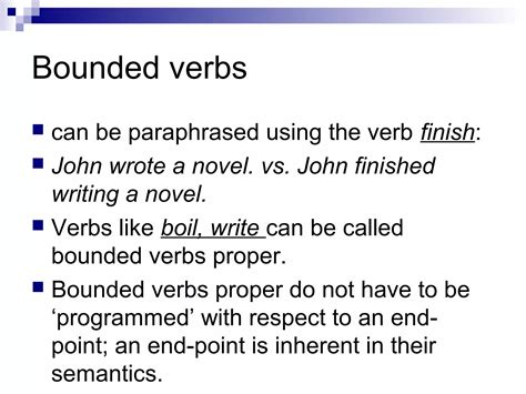 The Verb Classification Ppt