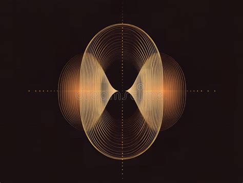 Abstract Golden Geometric Lines Intersecting Curves Elegant Design Background Stock Illustration