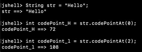 Java String Code Point Methods Examples