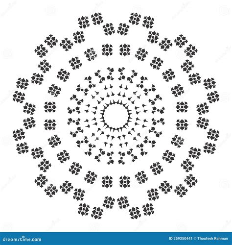Abstract Geometric Mandala Round Ornament Round Simple Ornamental