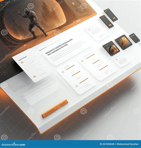 Orange Ambition An Ai Generated Ui Ux Website Design Stock Illustration Illustration Of