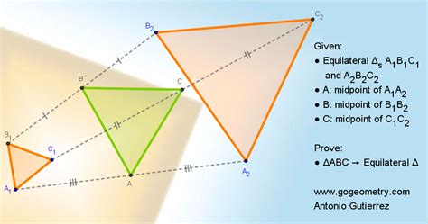 Problem Solutions Geometry Problem 1558 Three Equilateral Triangles