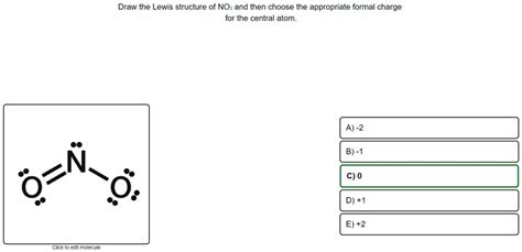 Solved Draw The Lewis Structure Of No2 And Then Choose The Appropriate
