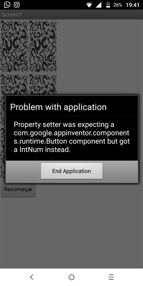 Property Setter Was Expecting A Google Appinventor Components