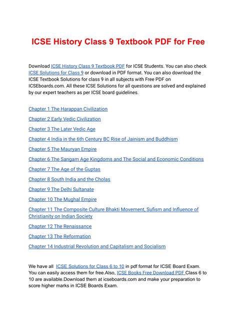 Ppt Icse History Class 9 Textbook Pdf Free Download Powerpoint Presentation Id 11946662