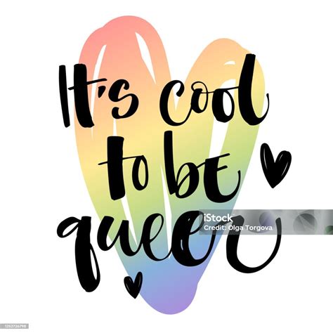 그것은 퀴어 될 멋지다 게이 프라이드 텍스트 따옴표 에 다채로운 게이 무지개 심장 배경 0명에 대한 스톡 벡터 아트 및 기타 이미지 0명 Lgbt 프라이드의 달