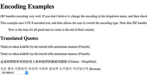 Jsf 2x Dynamic Encoding