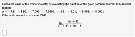 Solved Guess The Value Of The Limit If It Exists By