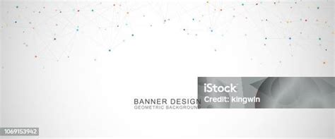 연결 점과 선으로 기하학적 추상 배경입니다 분자 구조 및 통신 개념입니다 디지털 기술 배경 및 네트워크 연결입니다 0명에 대한 스톡 벡터 아트 및 기타 이미지 Istock