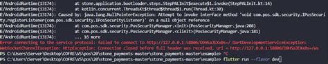 Flutter Error Generating Apk For Positivo Terminal Integration
