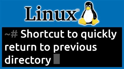 🔥 Linux Shortcut To Quickly Return To Previous Directory Without Typing The Directory Name