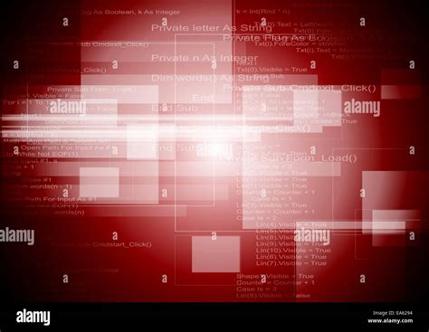 Abstract Red Tech Background Stock Photo Alamy