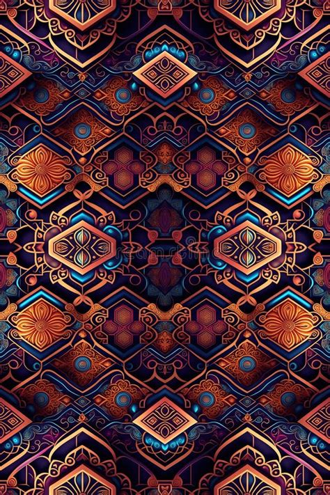 Abstract Shapes Design Colorful For Mirror Pattern Pattern Mirrored
