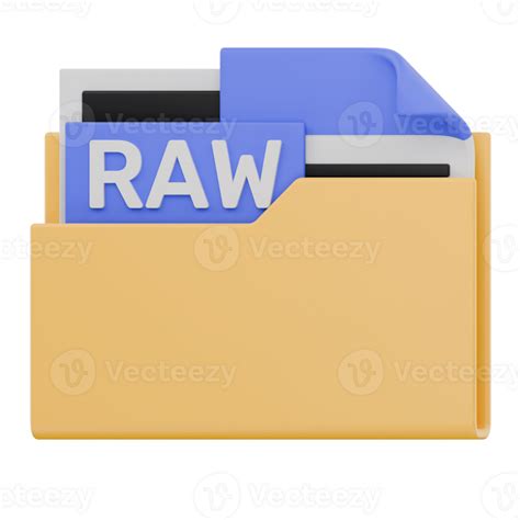 3d Raw File Folder Format Icon 56400890 Png