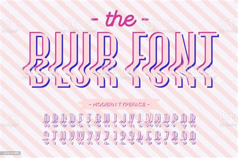 벡터 결함 스타일 글꼴 현대 인쇄 술입니다 알파벳 T 셔츠에 대 한 다채로운 0명에 대한 스톡 벡터 아트 및 기타 이미지 0명 3차원 형태 기하 도형 Istock