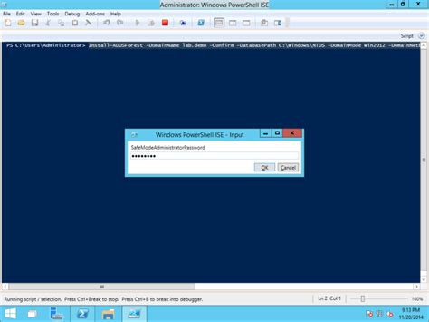Powershell Creating A New Active Directory Forest In Windows Server Technical Preview Labdemo