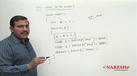 Multi Branching Control Statement Switch Case 1 C Technical Interview Questions Mr Ramana